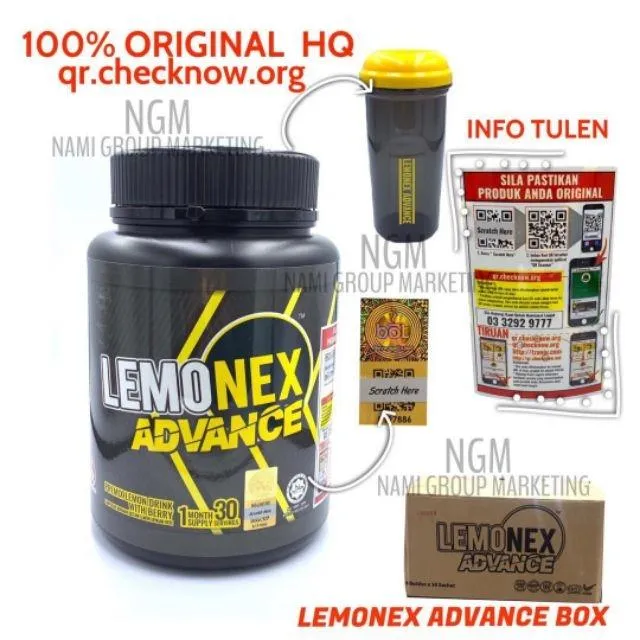 Minuman Kurus Lemonex Advance (FREE SHAKER, NEW PACKAGING) | Lazada