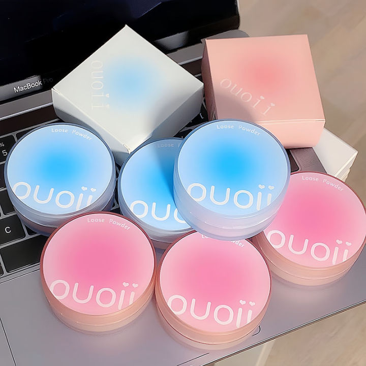 แป้งฝุ่นผงเนื้อเนียนละเอียด OUOII แป้งทาหน้าทาผิว เพิ่มความกระจ่างใส ประกายมุกชิมเมอร์ -- W02 ...