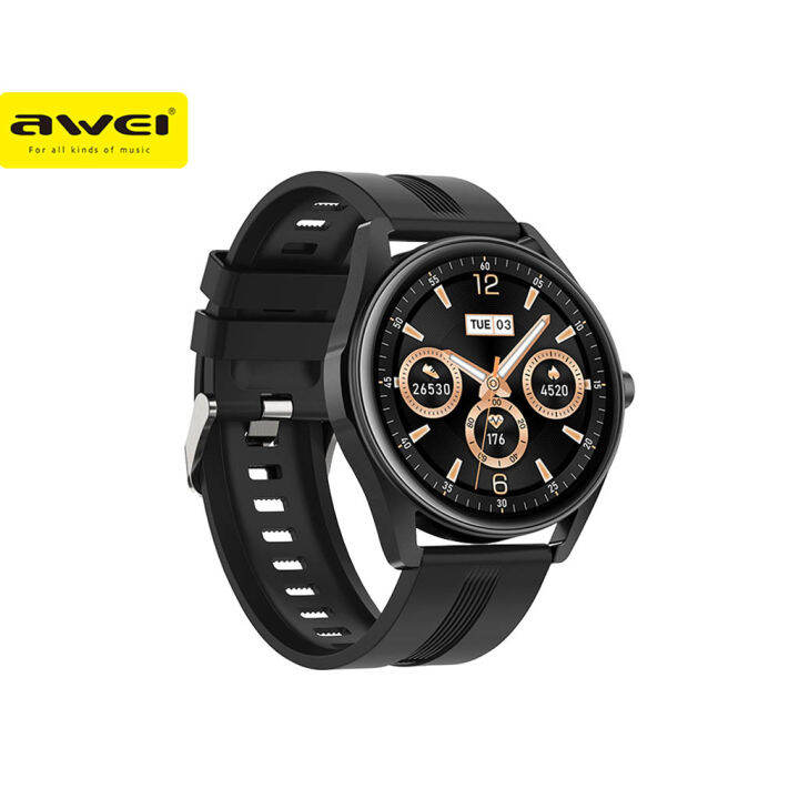 Awei H19 Smart Watch Touch Screen IP68 24H Heart Rate Monitor Music ...
