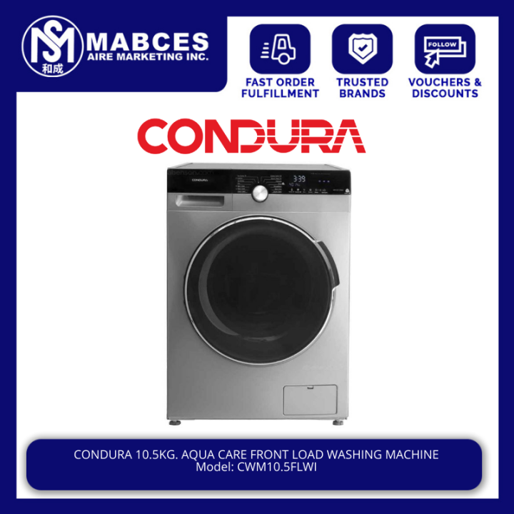 Condura 10.5 kg AquaCare Front Load Washing Machine CWM10.5FLWi | Lazada PH