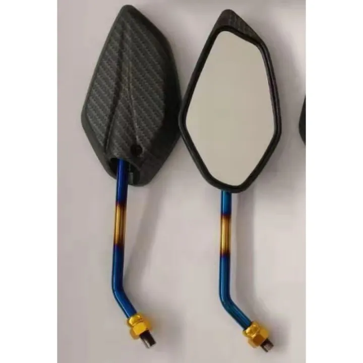 COD side mirror carbon type titanium Long/short stem | Lazada PH
