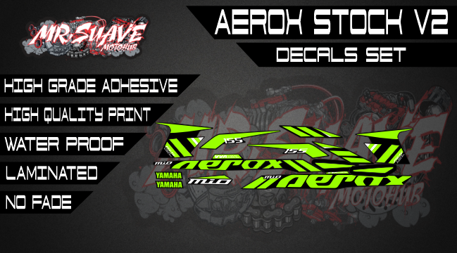 Aerox Stock Decals V2 (Neon Green) | Lazada PH