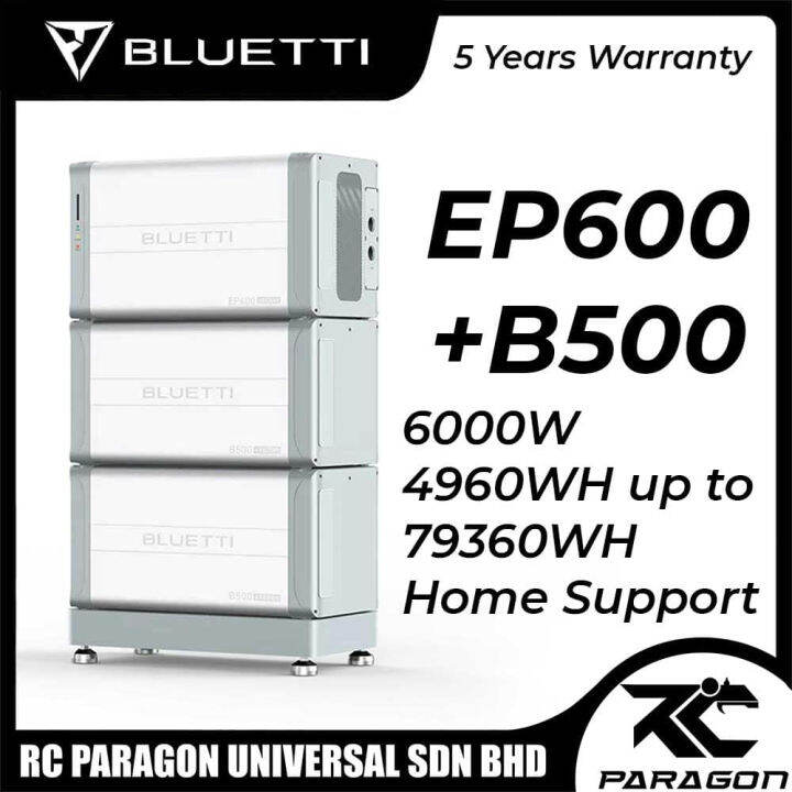 BLUETTI Solar Power Station EP600 & B500 Expansion Battery, 4096Wh ...