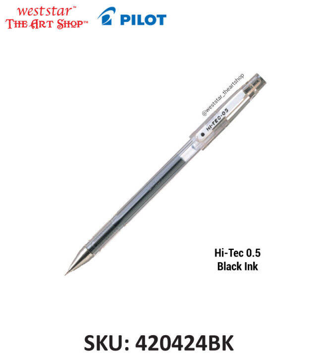 Pilot Hi-Tech-C Gel Pen - Black | 0.5 [Weststar The Art Shop] | Lazada
