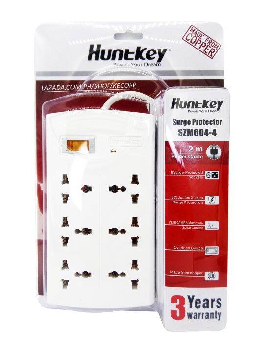 HUNTKEY SZM604-4 Power Extension Cord | Lazada PH