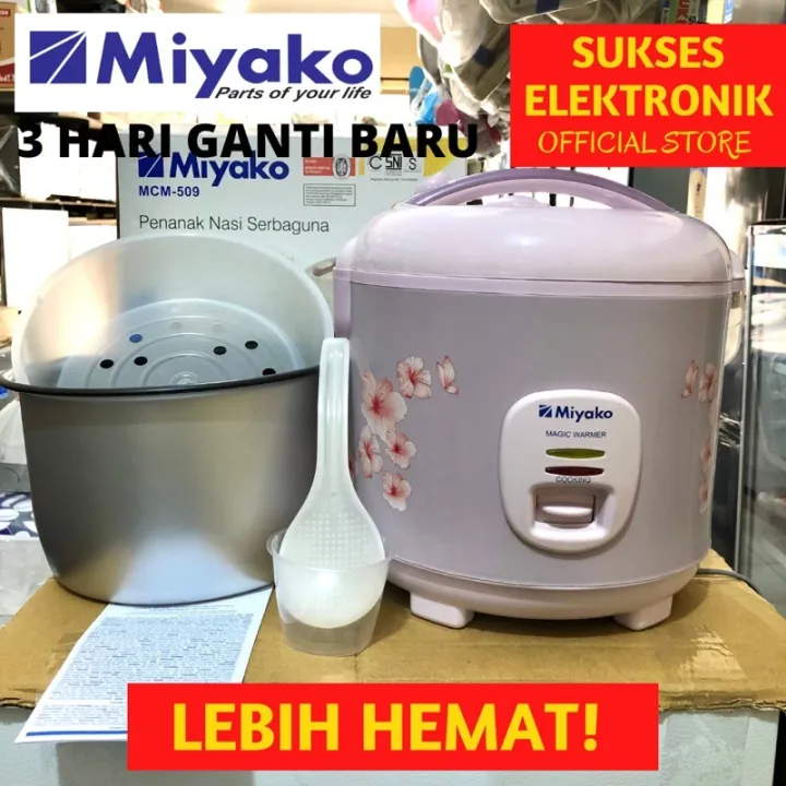 RICE COOKER MIYAKO 1,8 LITER / MAGICOM MEJIKOM MIYACO MCM-509 2 L ...