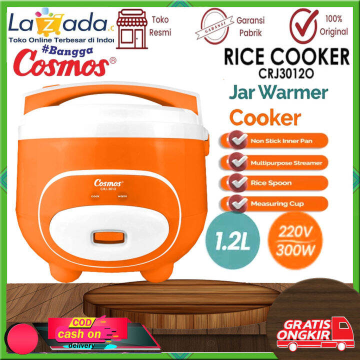 Cosmos CRJ3012 – Rice Cooker Terbaru 1.2 Liter Orange Caramel 300 Watt ...