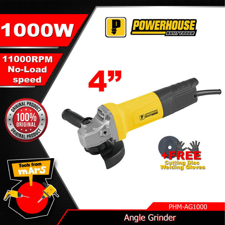 POWERHOUSE Angle Grinder Torque Force Motor 1000W 4" PHM-AG1000 •TFM ...