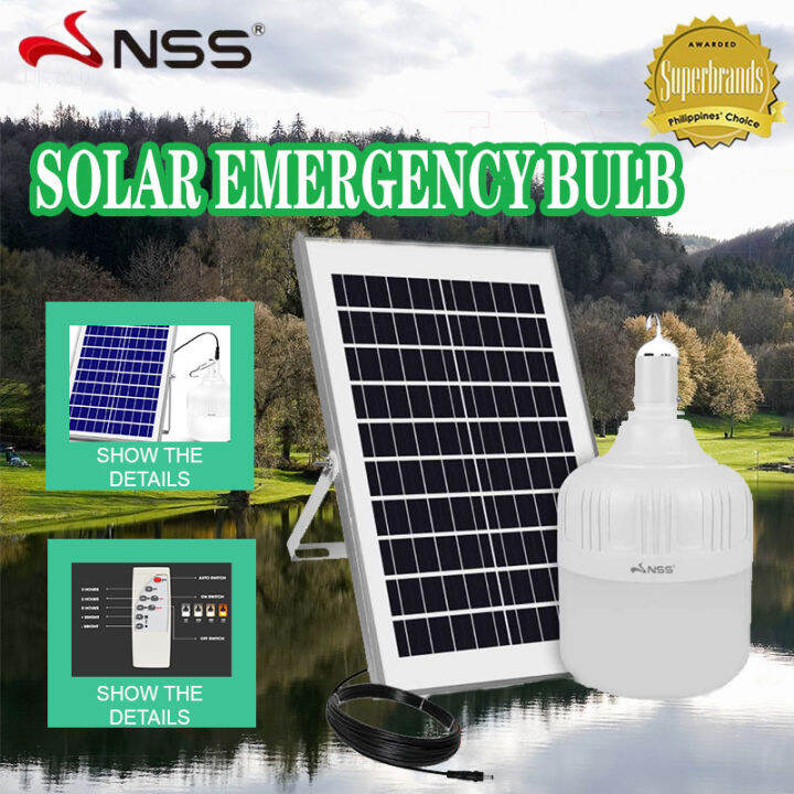 NSS Solar Lamp Solar bulb with Solar Panel Outdoor 100W 200W Solar ...