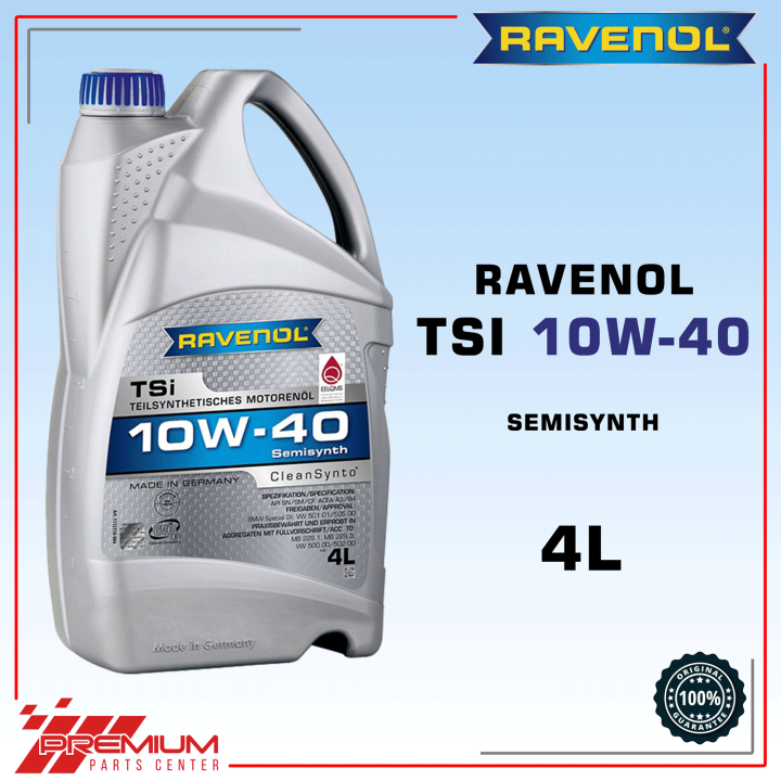 RAVENOL TSI SAE 10W-40 Semi Synthetic Gasoline and Diesel Oil 4 Liters ...