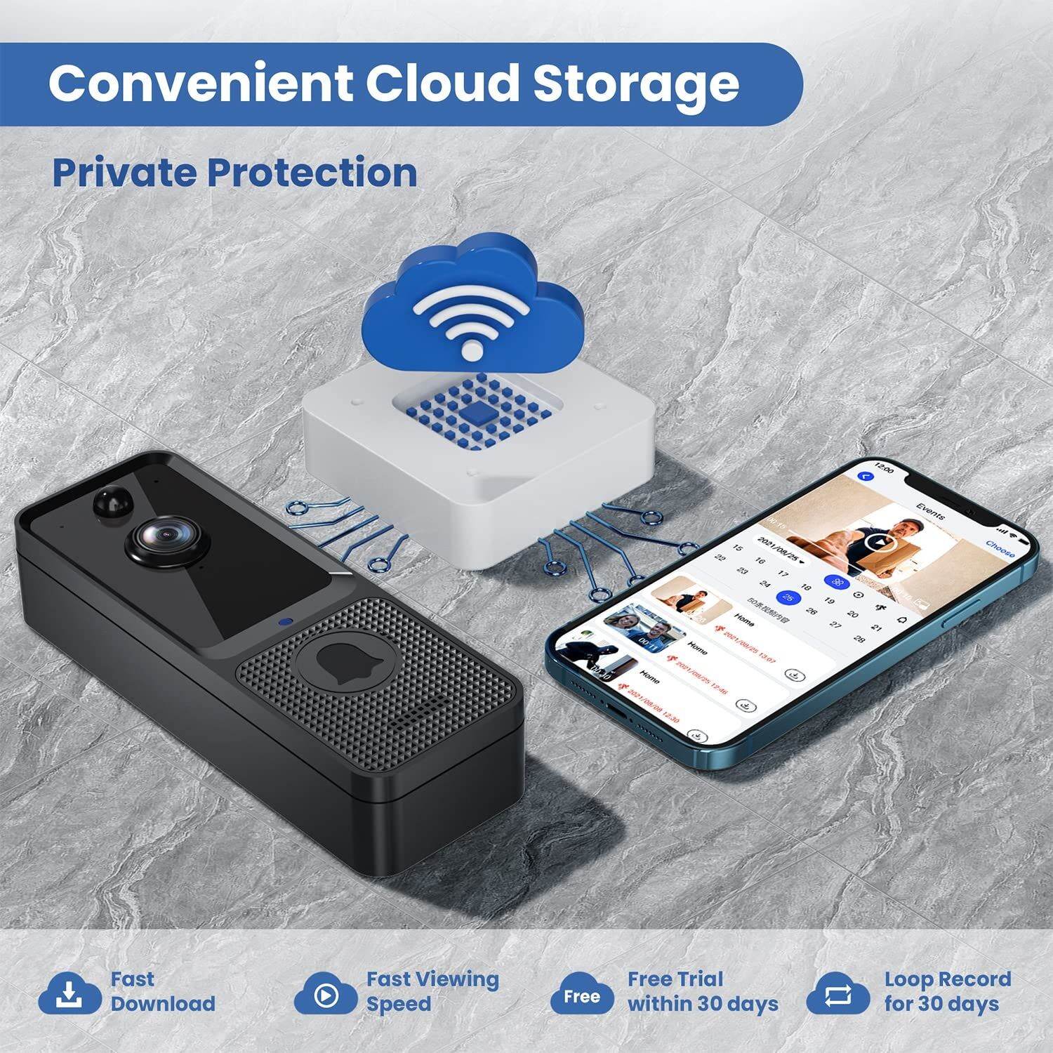 Aiwit Smart Life Smart Video Doorbell Outdoor Wireless Door Bell WiFi ...