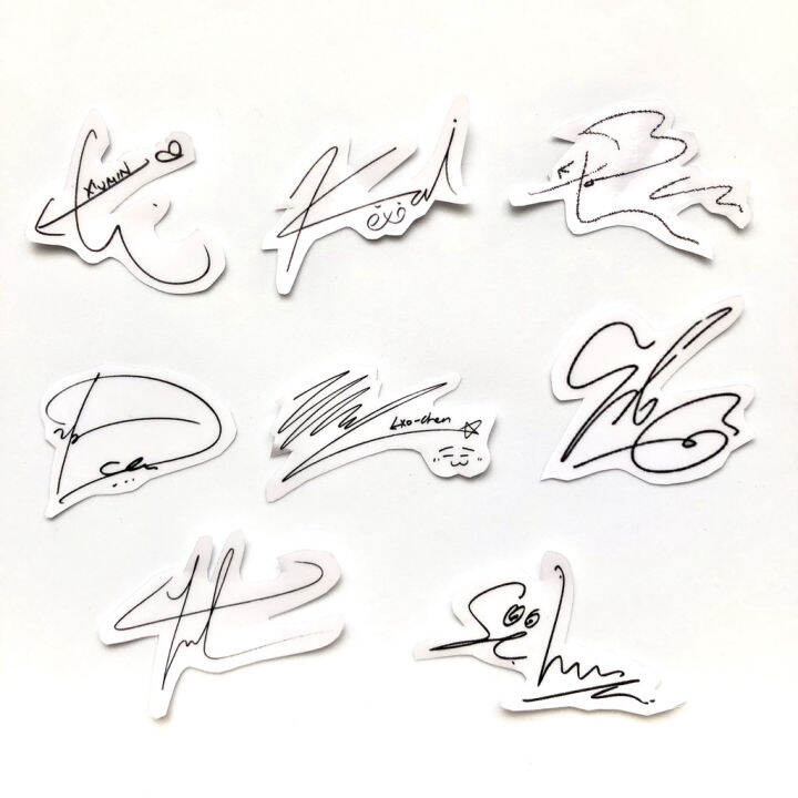 [kstuffind] EXO SIGNATURE STICKER TRANSPARENT TTD STIKER TANDA TANGAN ...