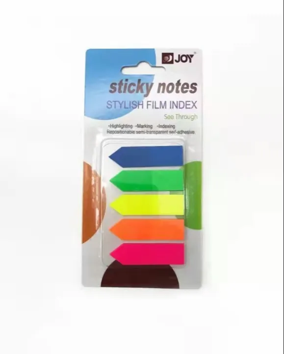 Joy Arrow Shape Stick On Notes 5 Colors | Lazada PH