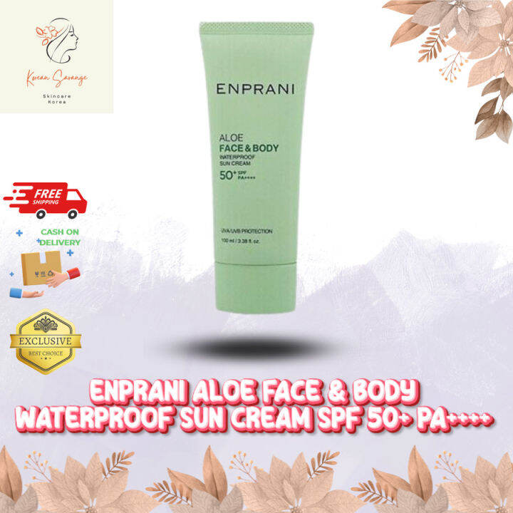 ENPRANI ALOE FACE & BODY WATERPROOF SUN CREAM SPF 50 PA++++ | Lazada Indonesia