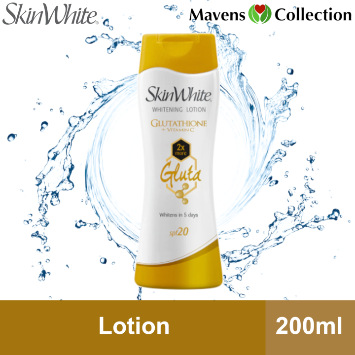 SKINWHITE Whitening Lotion Glutathione + Vit. C Lotion 200ML by MAVENS ...