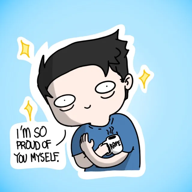 SSKAIT Boy Waterproof mood die cut sticker - So proud of myself | Lazada PH