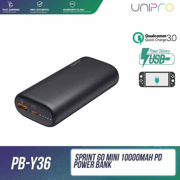 Aukey PB-Y36 Sprint Go Mini 10000mAh PD Power Bank | Lazada