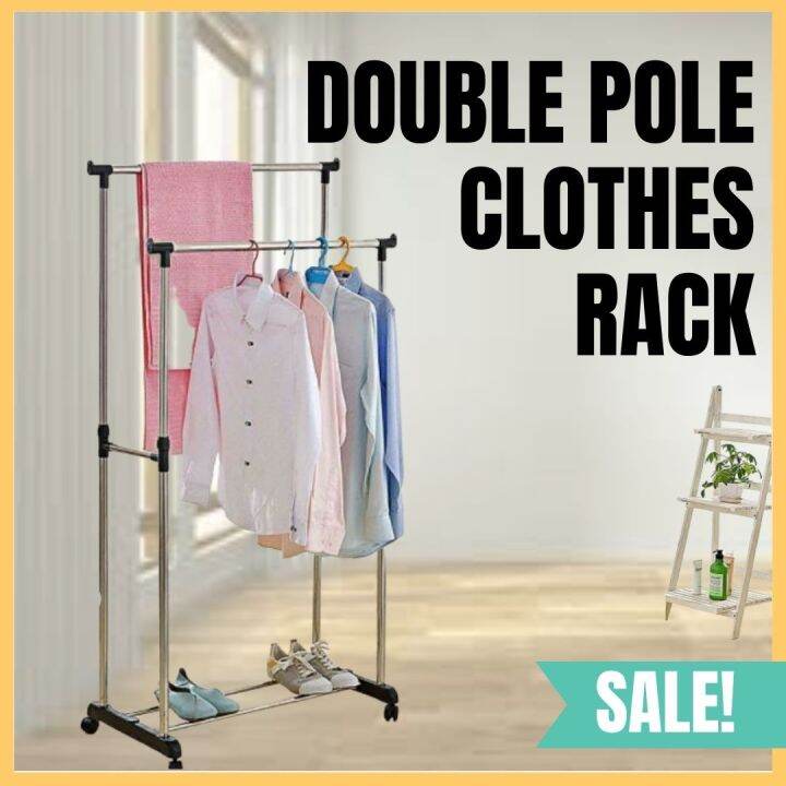 Riley MNL - High Quality Double Pole Clothes Rack / Heavy Duty Sampayan ...