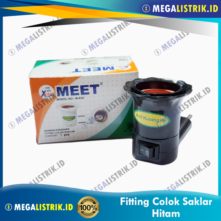MEET FITTING COLOK SAKLAR ON OFF HITAM M-632 / FITING LAMPU TIDUR ...