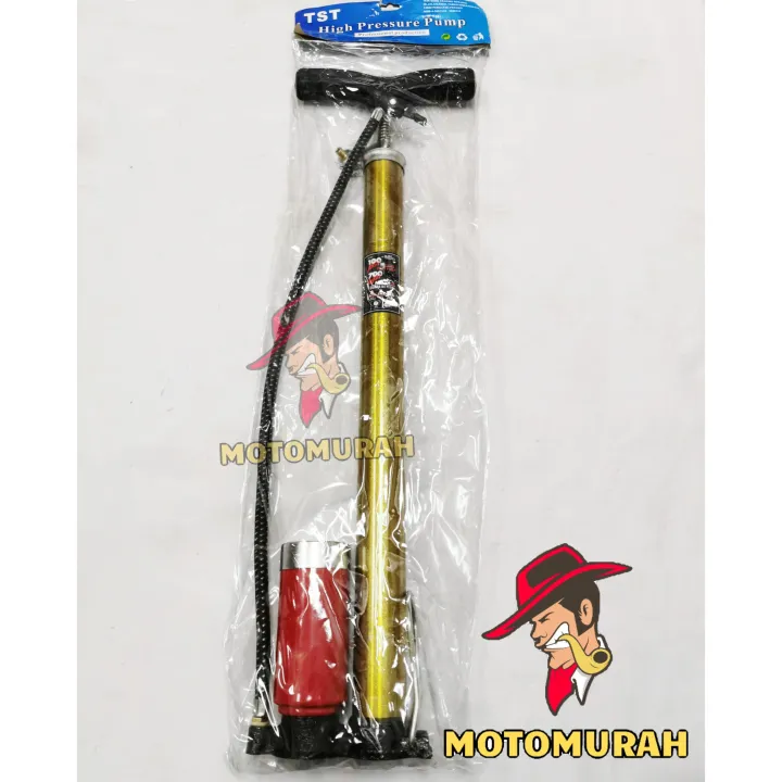 TST HIGH PRESSURE PUMP / HAND PUMP ANGIN TAYAR "MOTOMURAH" | Lazada