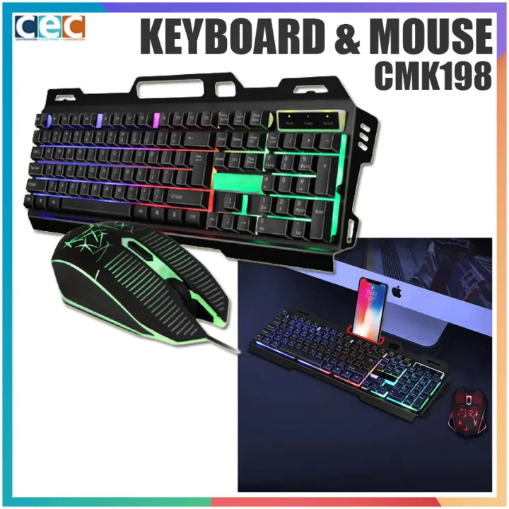 CMK 198 USB Gaming Keyboard and Gaming Mouse Combo Cable Keyboard ...