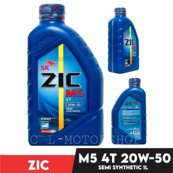 ENGINE OIL ZIC M5 4T 20W-50 1LITER/800ML | Lazada PH