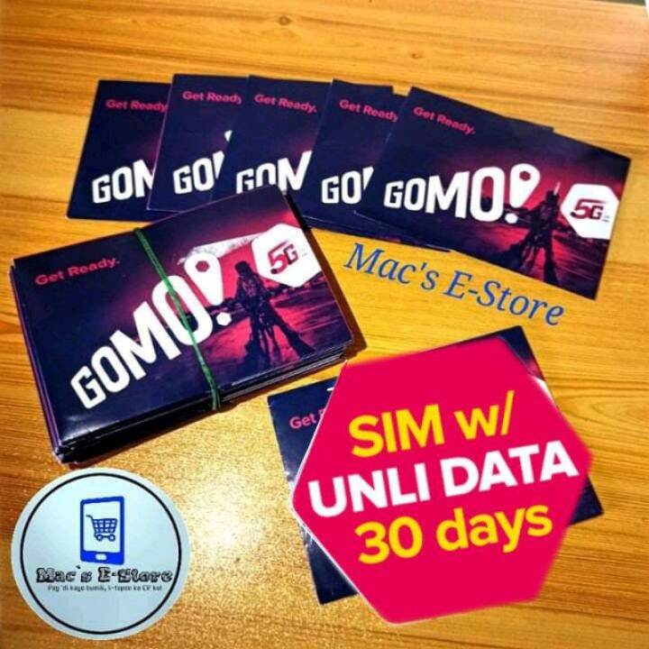 Gomo Sim Card with 30 Days Unli Data | Lazada PH