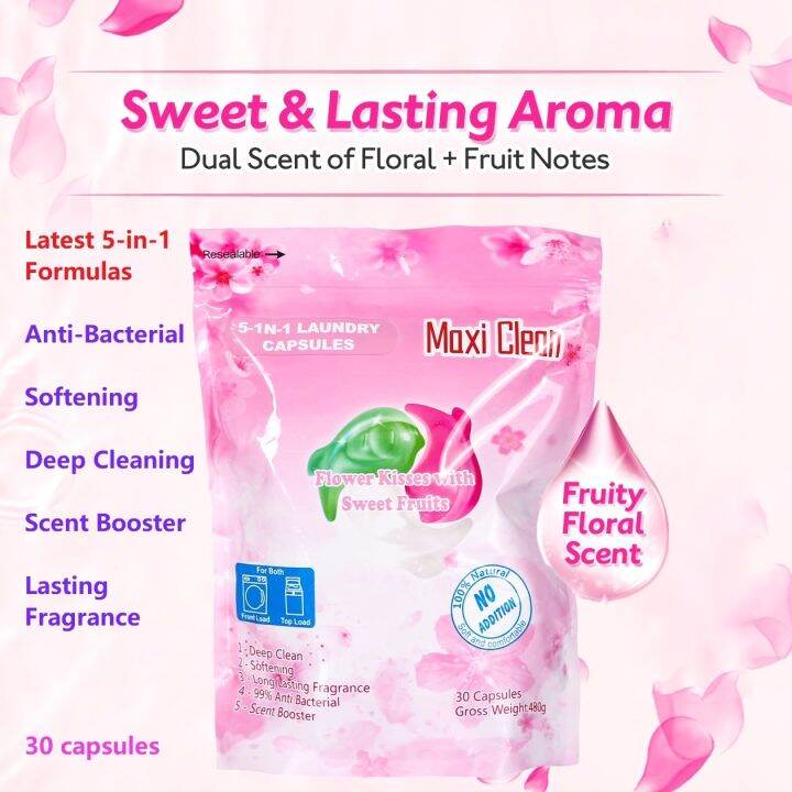 Good Scent Good Smell Formulas 5-in-1 Maxi Clean Laundry Capsules ...