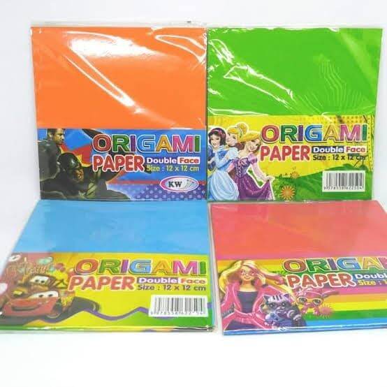 kertas origami warna 2 sisi berwarna 14x14cm kertas lipat | Lazada ...