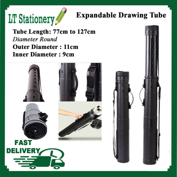 (Lt stationery)Heavy Duty Expandable Plastic drawing tube telescopic ...