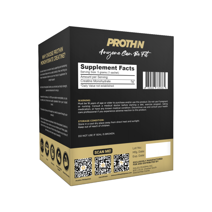 Prothin Monohydrate Creatine Powder Supplement 60 servings Optimum ...