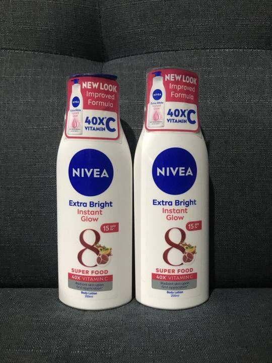 NIVEA EXTRA BRIGHT Instant Glow 200ml Body Lotion * BUY 1 TAKE 1 * 2 ...