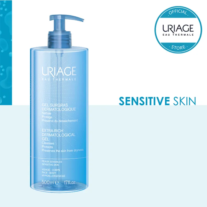 Uriage Extra-Rich Dermatological Gel Cleanser (500ml) | Lazada