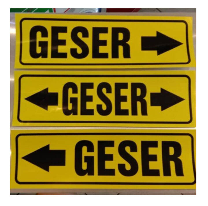 SIGN LABEL STICKER PINTU GESER KIRI KANAN 17 X 5 CM | Lazada Indonesia