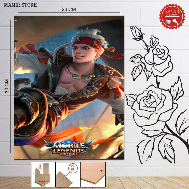 HIASAN DINDING TEMA KARAKTER MOBILE LEGEND/CETAK FOTO TEMA KARAKTER ...
