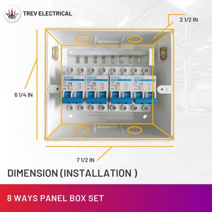 TREV PRODUCT SET - BIG SALE Distribution Panel Box Flush Type 8ways w/ MCB 2P (SET) The New ...