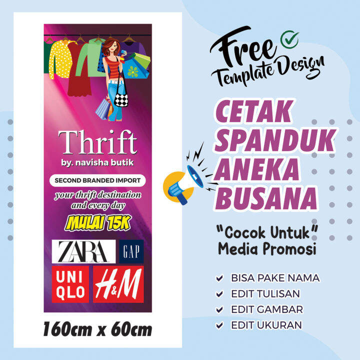 Banner Spanduk BUTIK 160 cm X 60 cm BISA DI EDIT | Lazada Indonesia
