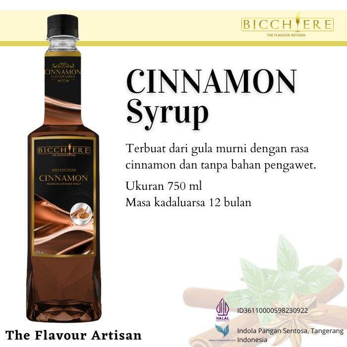 Syrup Cinnamon Bicchiere 750 ml - Sirup Rasa Kayu Manis Premium ...