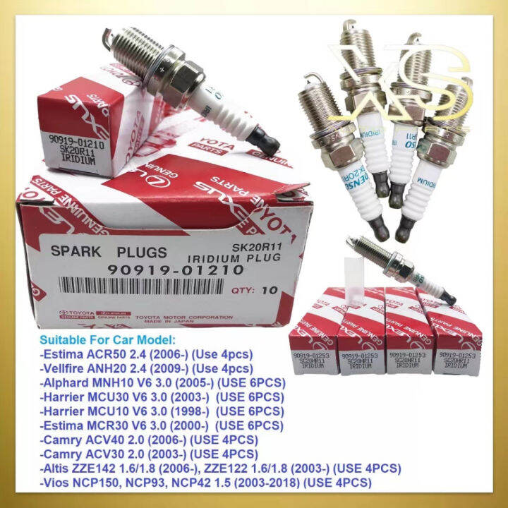 (100% ORIGINAL) TOYOTA IRIDIUM Spark Plug 90919-01210 Toyota Estima ...