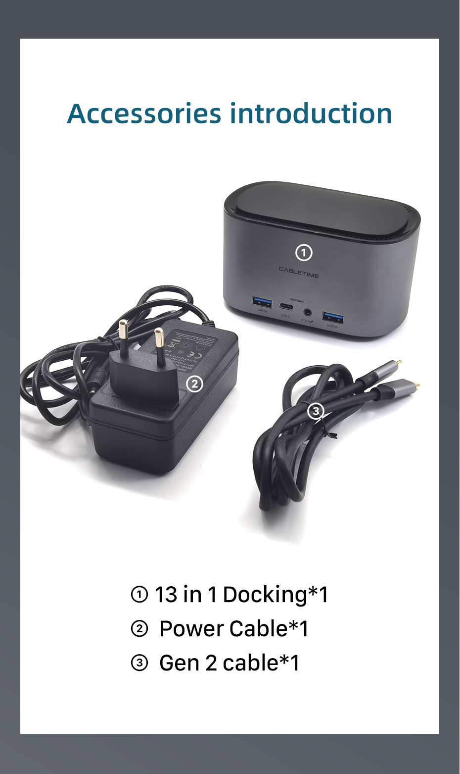 CABLETIME USB Docking Station HUB USB C ถึง4K HDMI DP RJ45 1000Mbps PD ...