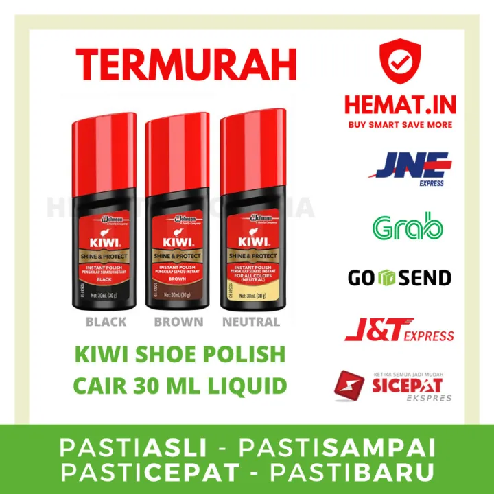 KIWI SHOE POLISH CAIR SEMIR SEPATU 30ML 30 ML CAIRAN SEMIR KULIT ASLI | Lazada Indonesia