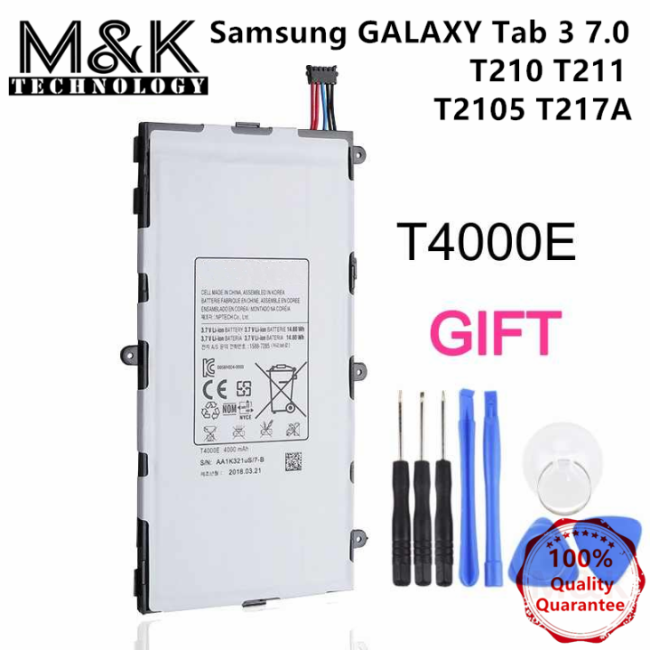 Original MK T4000E Tablet Battery For Samsung GALAXY Tab 3 7.0 T210 ...