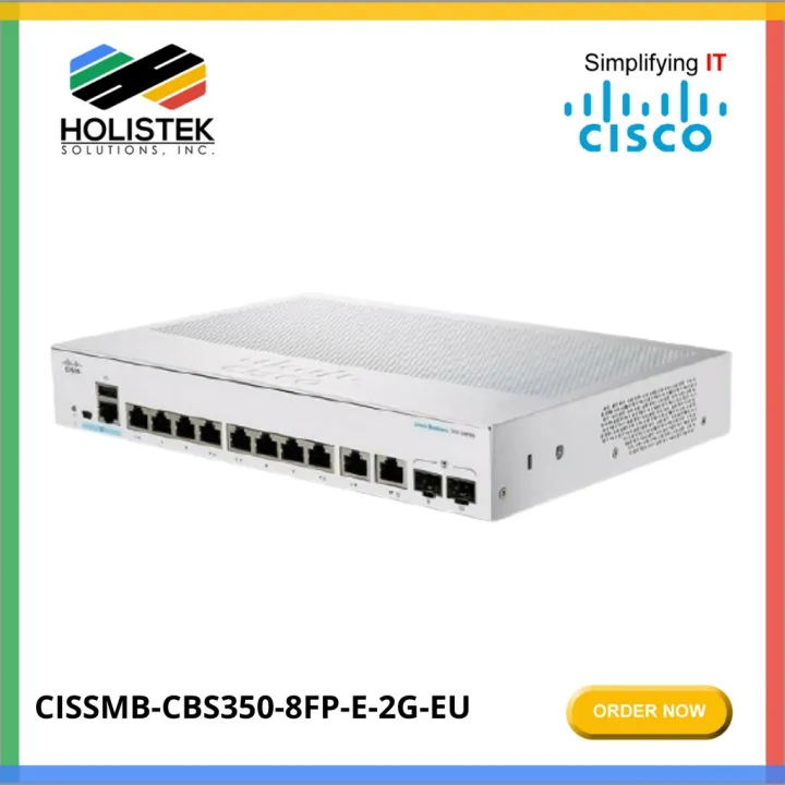 Cisco Business CBS350-8FP-E-2G Managed Switch, 8 Port GE, Full PoE, Ext ...