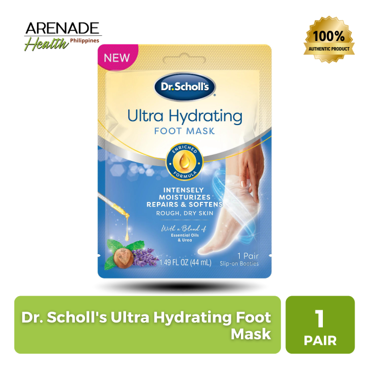 Dr. Scholl's Ultra Hydrating Foot Mask Intensely Moisturizes & Softens Rough Dry Skin 1 Pair ...