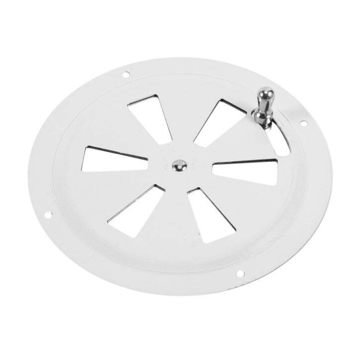 Round Air Louver Vent & Side Knob Opening Grille Cover Marine Boat RV ...