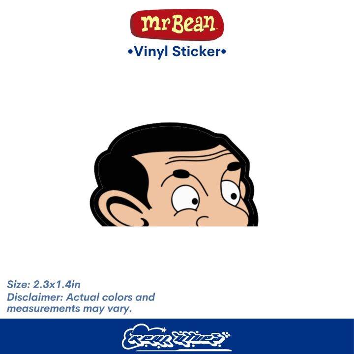 Mr Bean Sticker Cartoons Peeking Vinyl Peeker Stickers Waterproof ...