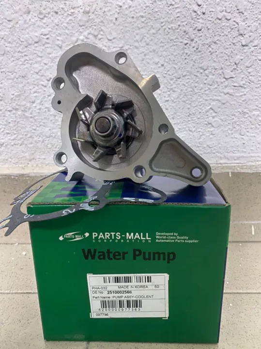 WATER PUMP (with gasket) KOREA PART : PARTS MALL [25100-02566] HYUNDAI ...