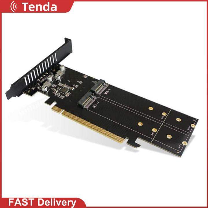 M.2 NVME Adapter Board Metal PCIE 3.0 X16 SSD Riser Card 4 Slot HDD ...
