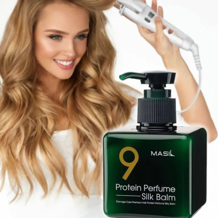 มาส์กบาล์มบํารุงผม Masil 9 Protein perfume silk balm 180ml. ผมนุ่มสลวยไม่ชี้ฟู | Lazada.co.th