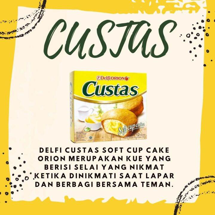 Delfi Orion CUSTAS Soft Cup Cake isi 12 Pcs 1 Pak | Lazada Indonesia Delfi Orion CUSTAS Soft Cup Cake isi 12 Pcs 1 Pak | Lazada Indonesia